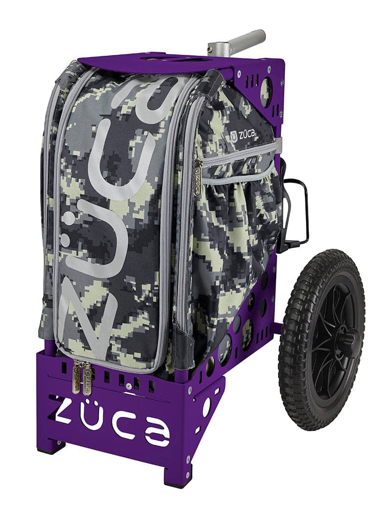 Zuca All Terrain Disc Golf Cart - Purple Frame With Anaconda Insert Ba