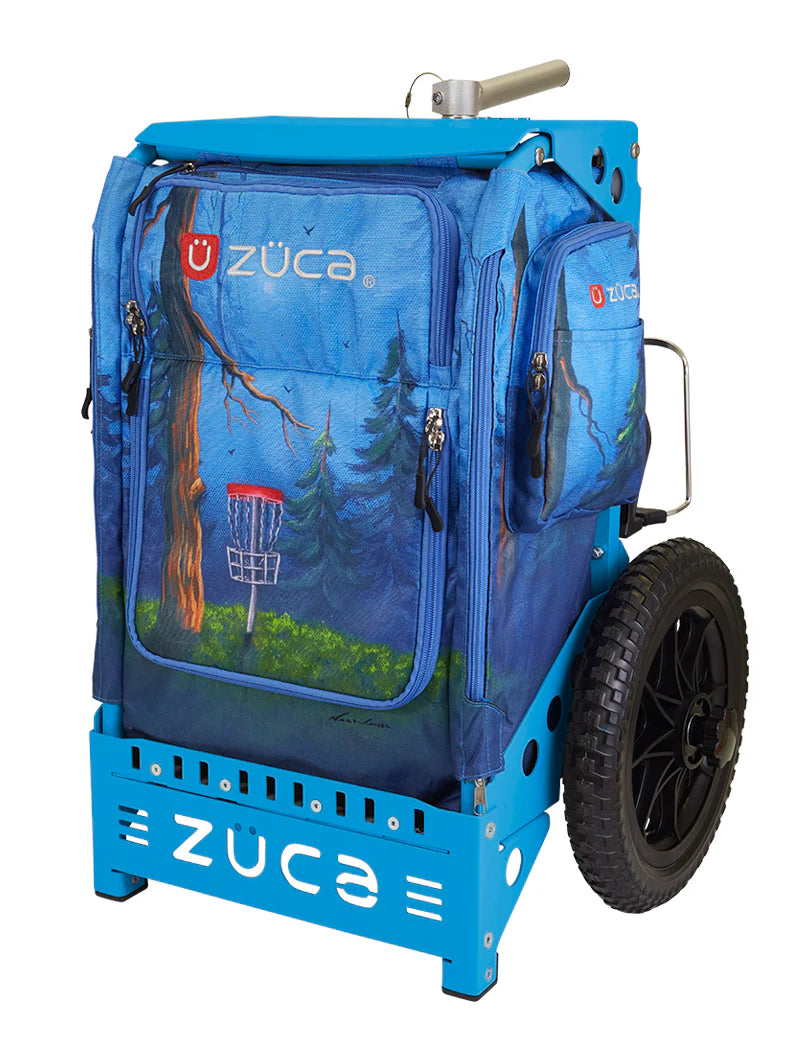 Zuca Trekker Disc Golf Cart - Blue Frame With Birdie Pines Insert Bag