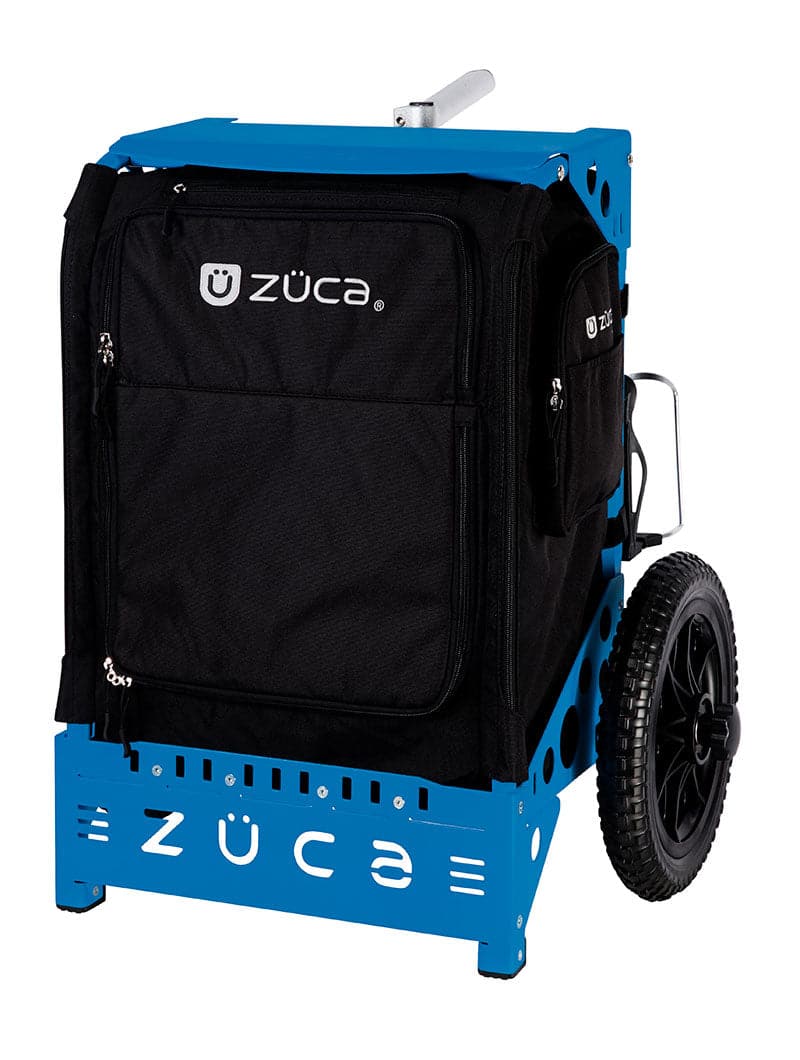 Zuca Trekker LG Disc Golf Cart - Blue Backpack LG Frame With Black Tre