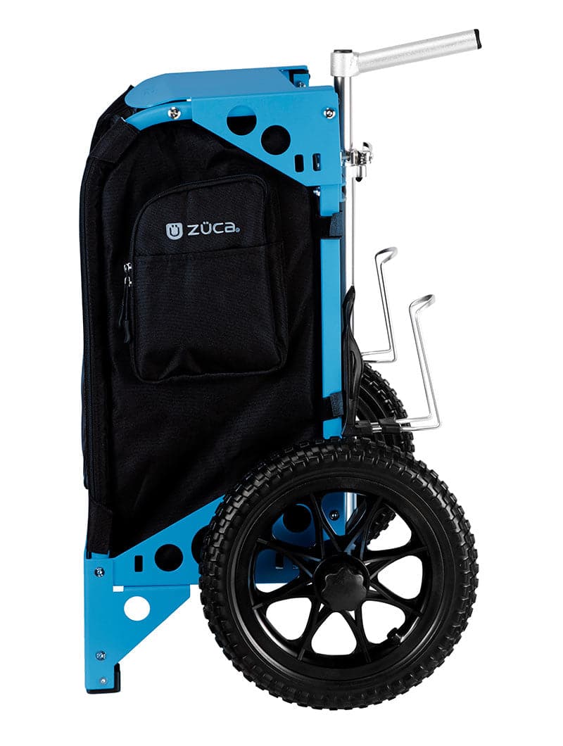 Zuca Trekker LG Disc Golf Cart - Blue Backpack LG Frame With Black Tre